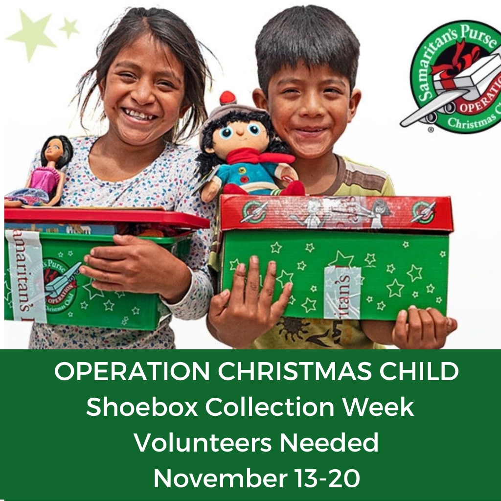 Operation Christmas Child Shoebox Collection Week - Harvest Church